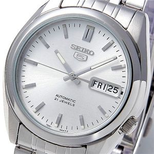 SEIKO(セイコー) セイコー5 オートマメンズブレスウォッチ SNK355K／シルバー（バーインデックス）